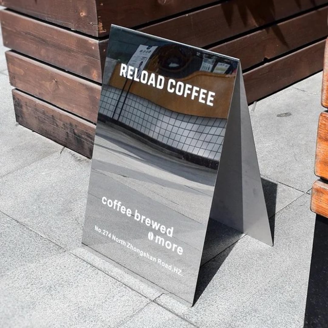 Custom Stainless Steel A-frame Sign | Outdoor Advertising Board | Cafe ...
