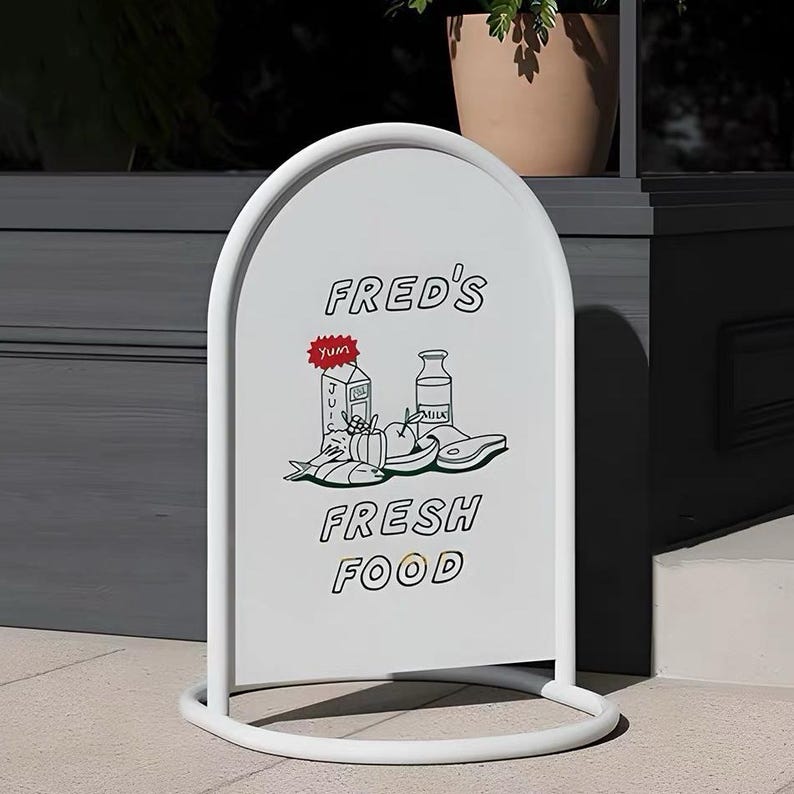 Sturdy Double-sided Metal A-frame Sign, Weatherproof Sidewalk Sandwich ...