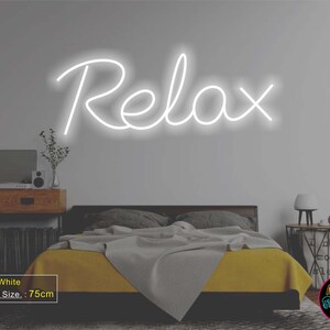 Relax Neon Signs,custom Neon Sign,decor for Coffee Library Wall Art ...