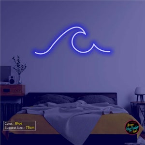 Wave Neon Sign,anime Neon Sign,kid Bedroom Decor Neon Sign,custom Party ...