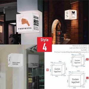 Rectangle Street Signage,led Light Box Signboard,shop Signage,business ...