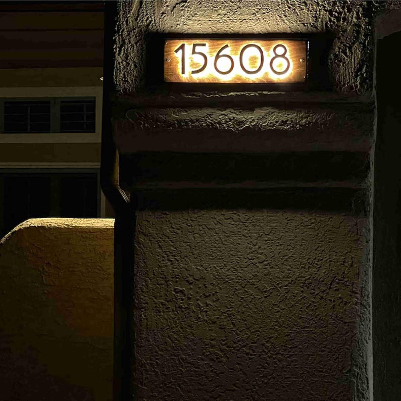 House Number Sign,moder Metal Backlight House Number Sign,outdoor ...