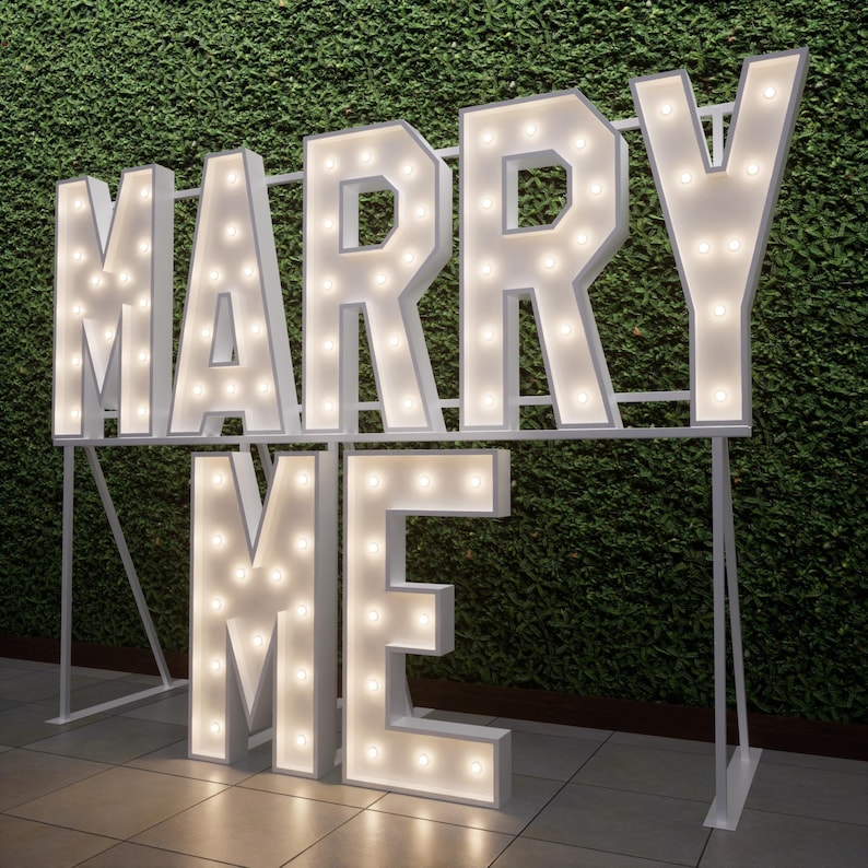 MR & MRS Custom Marquee Sign - 4ft/3ft LED Wedding Last Name Sign ...