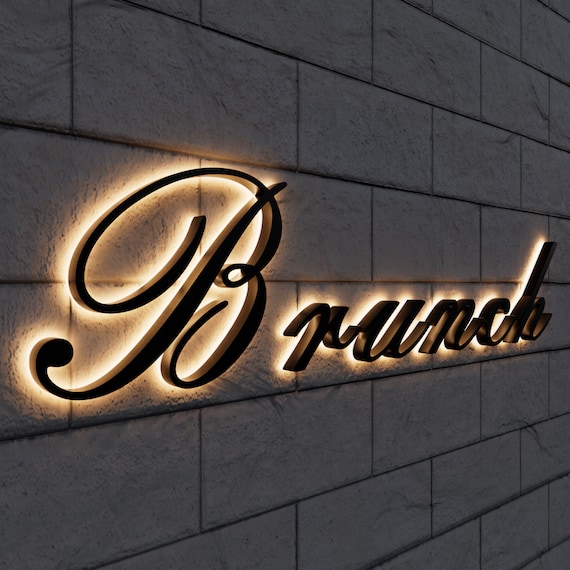 Stainless Wall Lighting Signage
