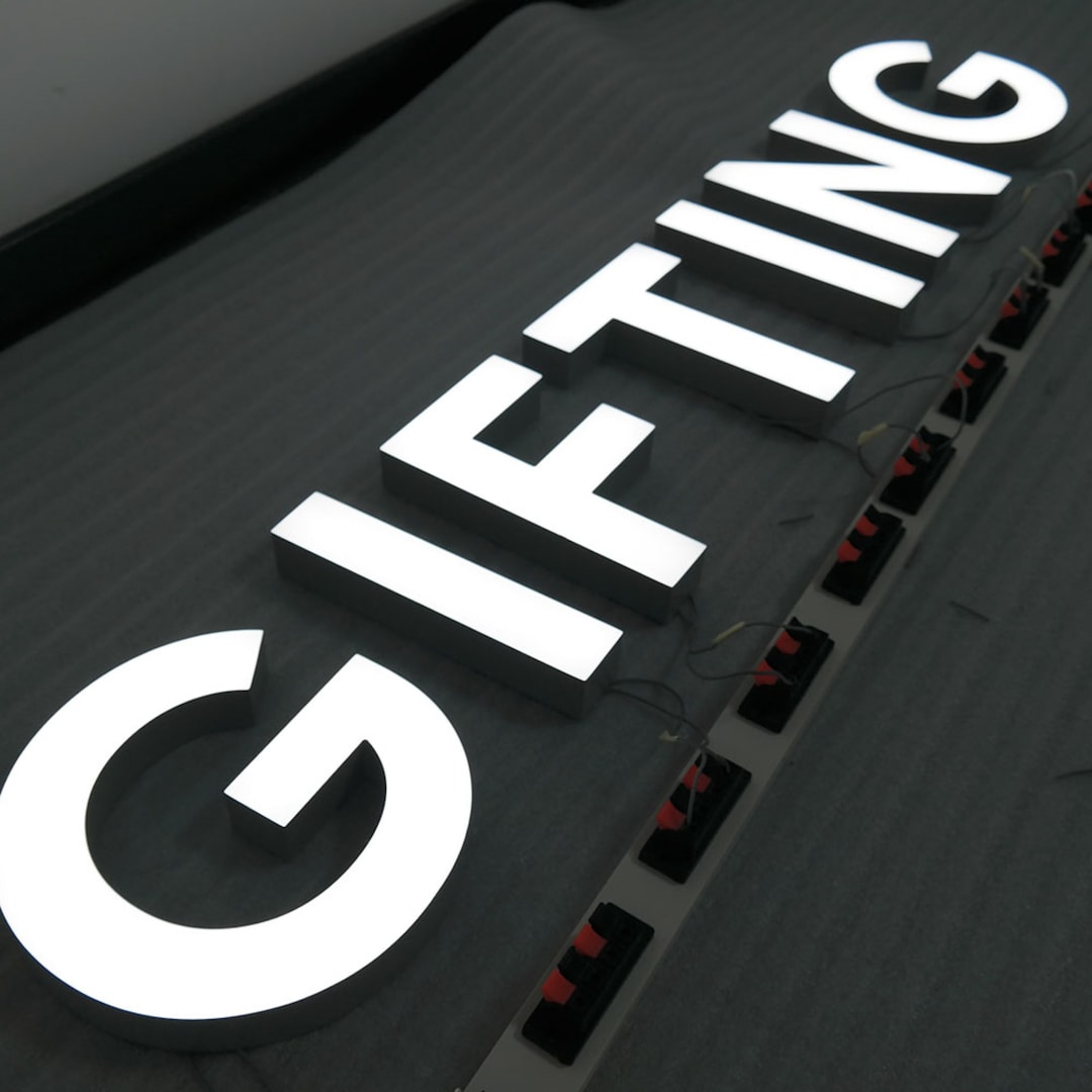 3D Metal Backlit Led Sign,modern Illuminated 3D LED Sign,storefront ...