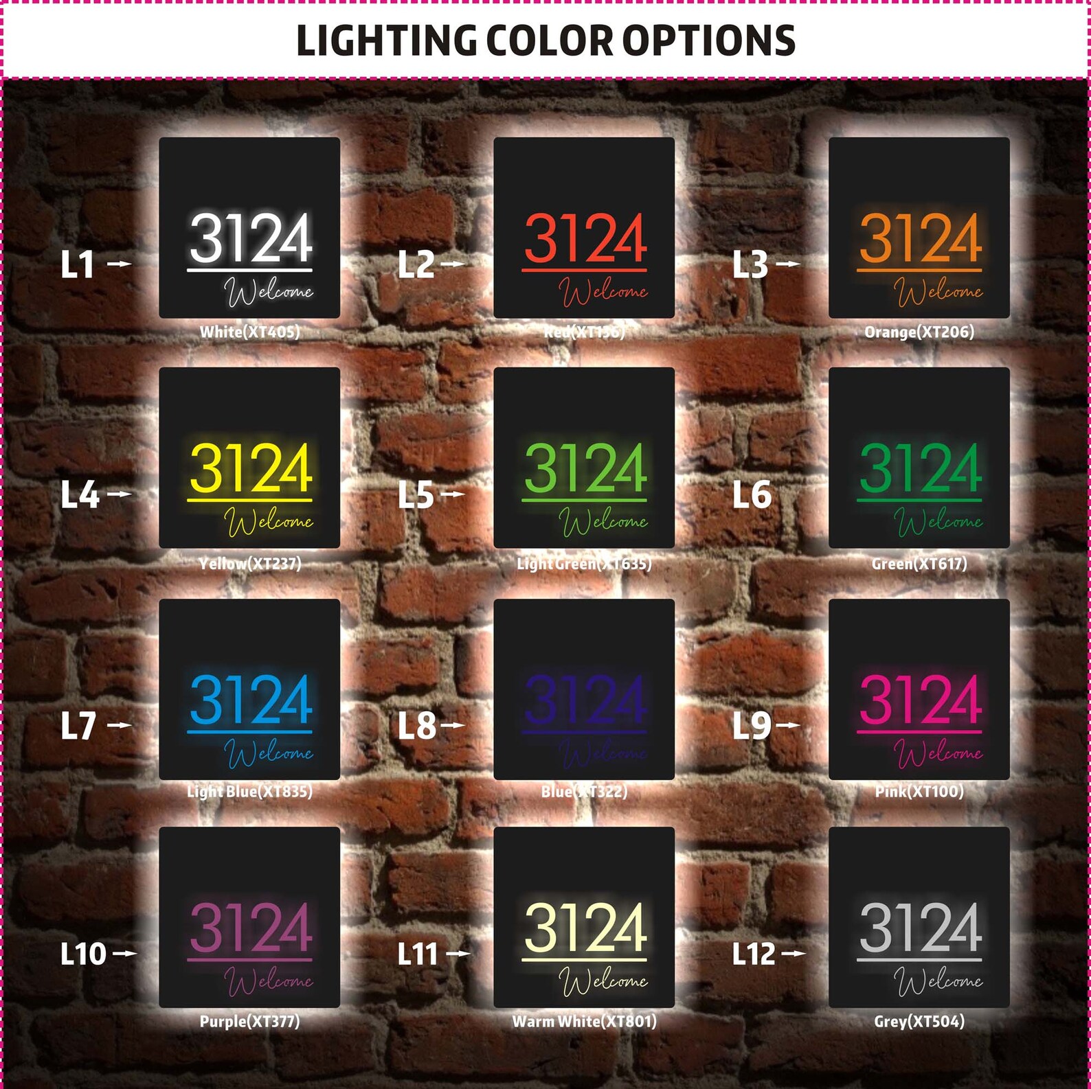 Custom Address Plaqueled House Number3d Numberilluminated - Etsy