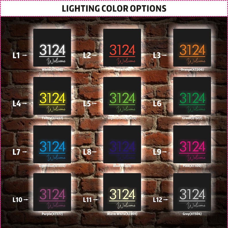 Custom Address Plaqueled House Number3d Numberilluminated - Etsy