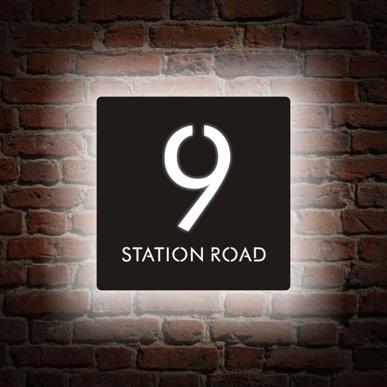 Custom Address Plaqueled House Number3d Numberilluminated | Etsy