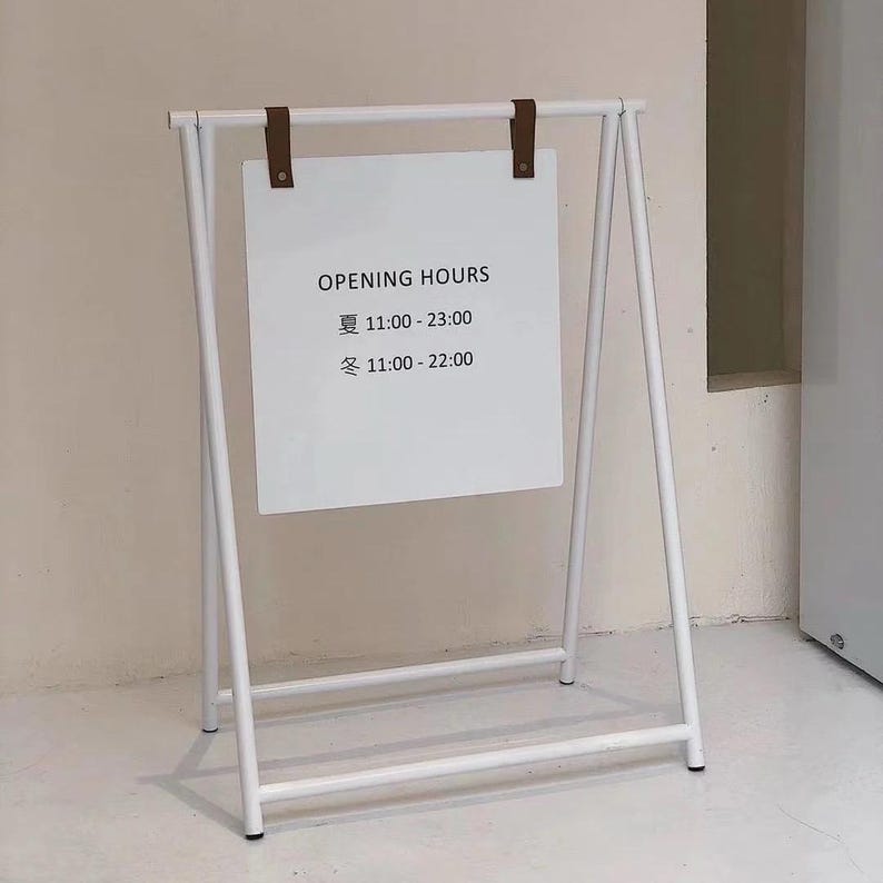 Portable Folding A-frame Sign | Custom Metal Sidewalk Signboard ...
