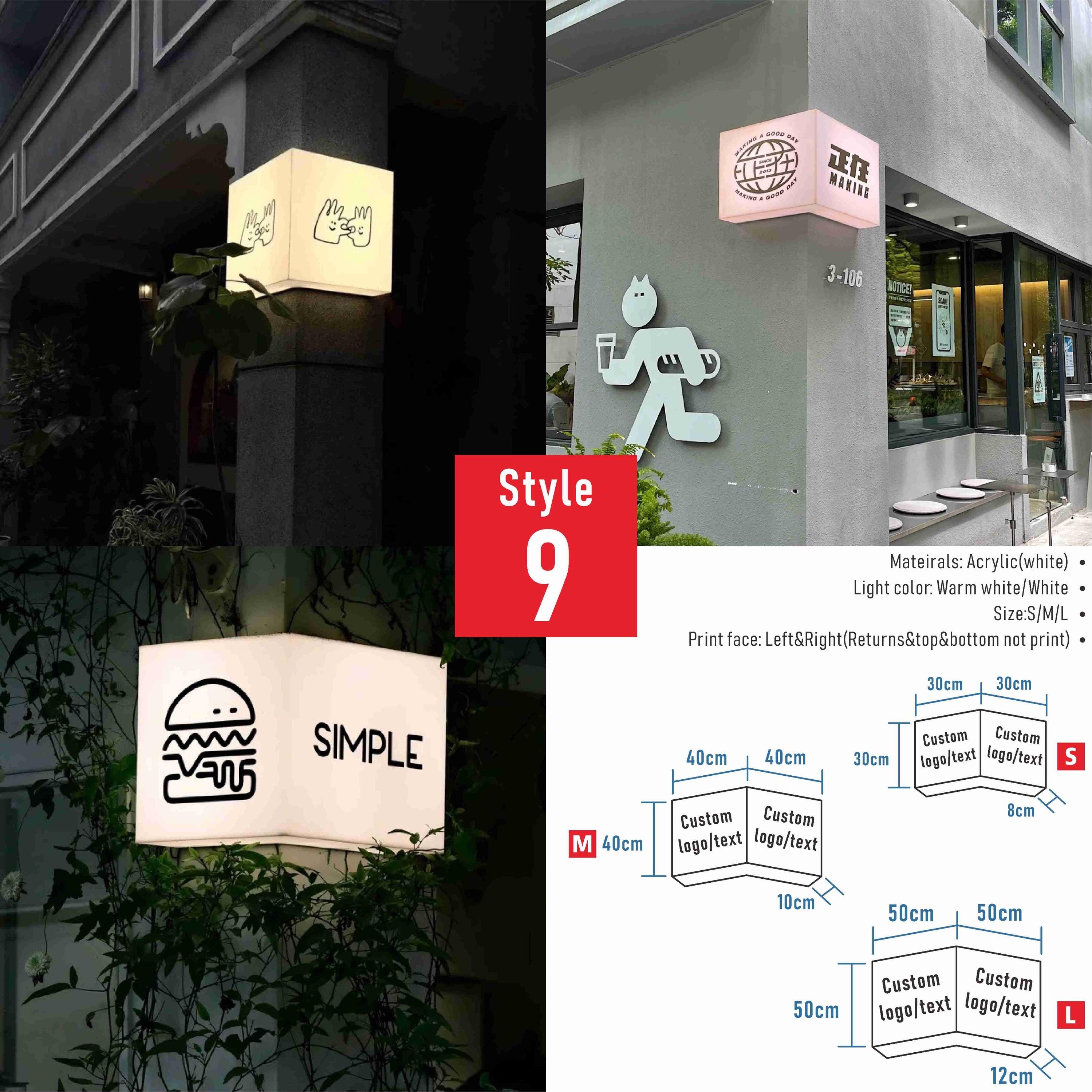 Rectangle Street Signage,led Light Box Signboard,shop Signage,business ...