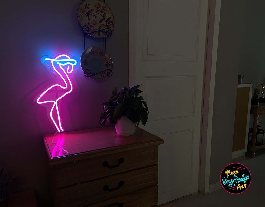 Flamingo Neon Signs,custom Animal Neon Sign,kid Room Table Decor LED ...