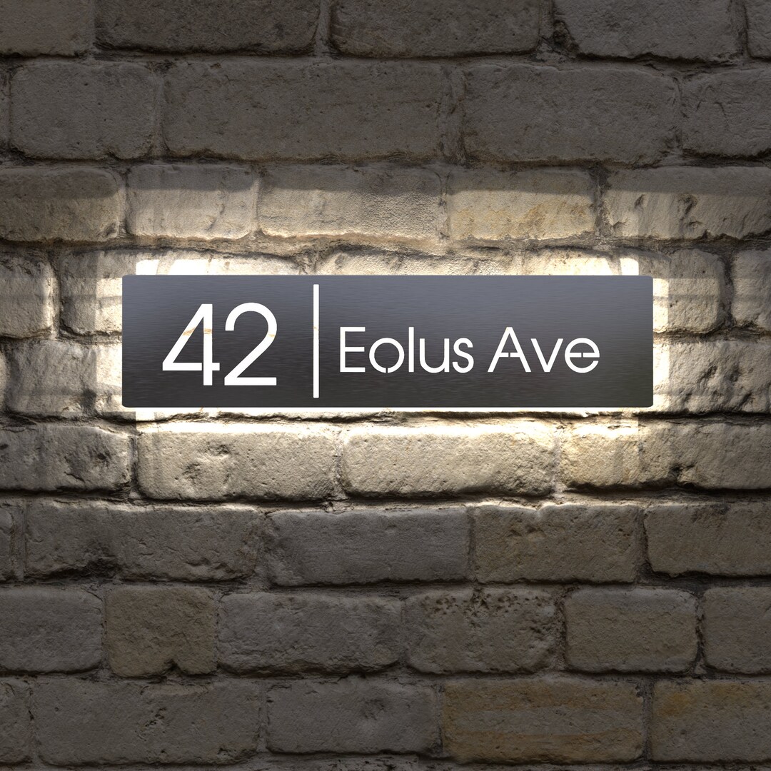 Welcome Home Number Yard Sign,led House Number,address Plaque Number ...