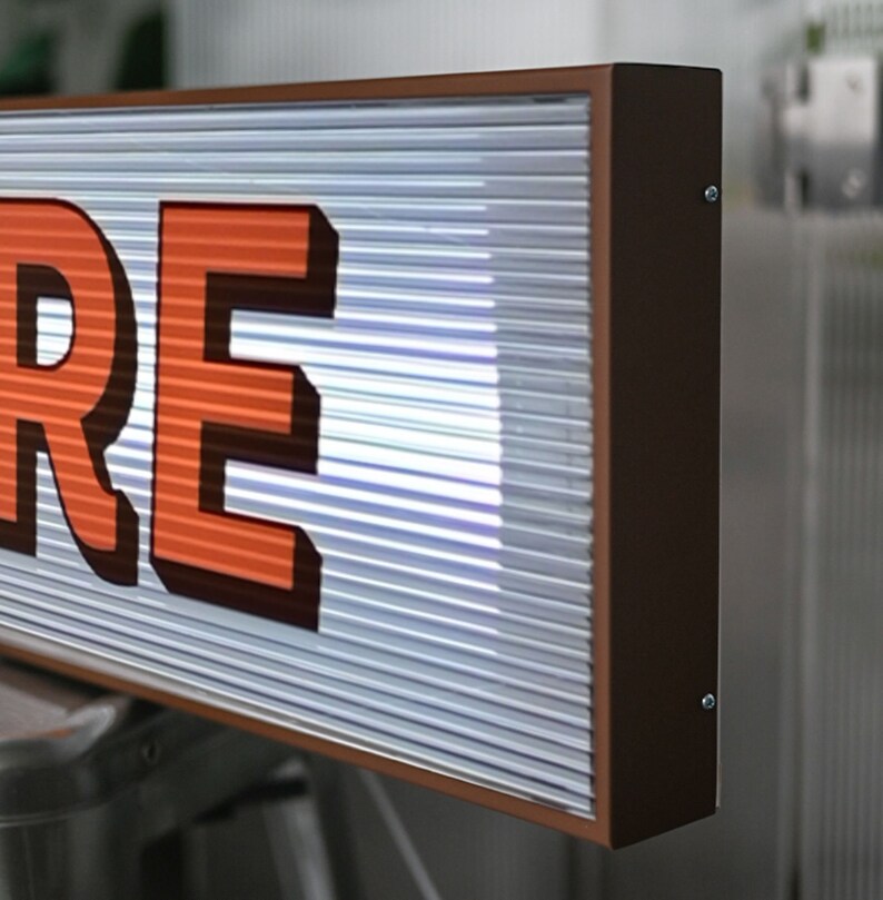 Modern Metal Corrugated Acrylic Light Sign,custom Advertising Light Box ...