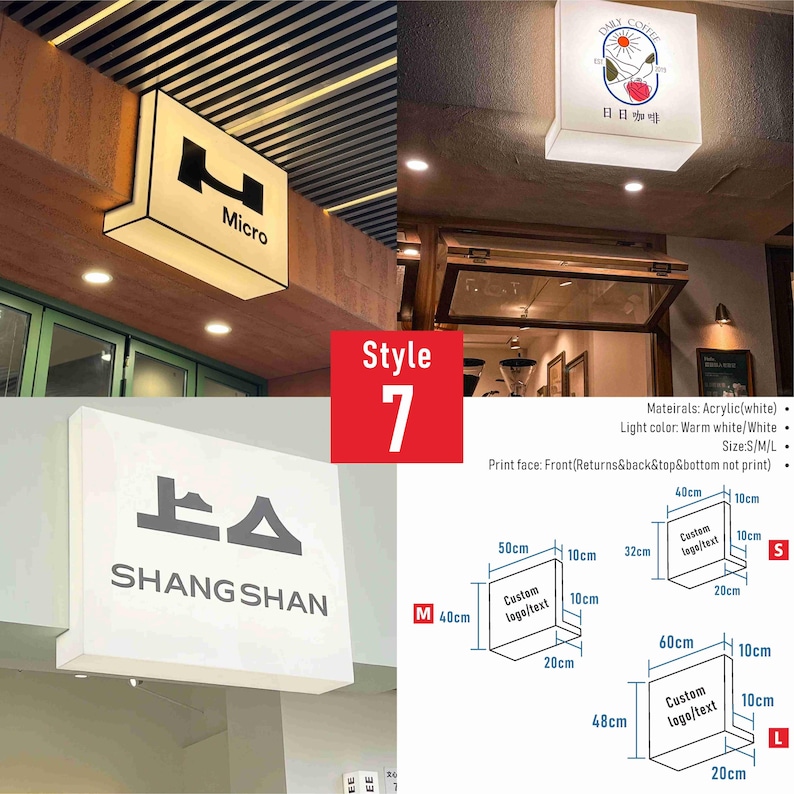 Rectangle Street Signage,led Light Box Signboard,shop Signage,business ...