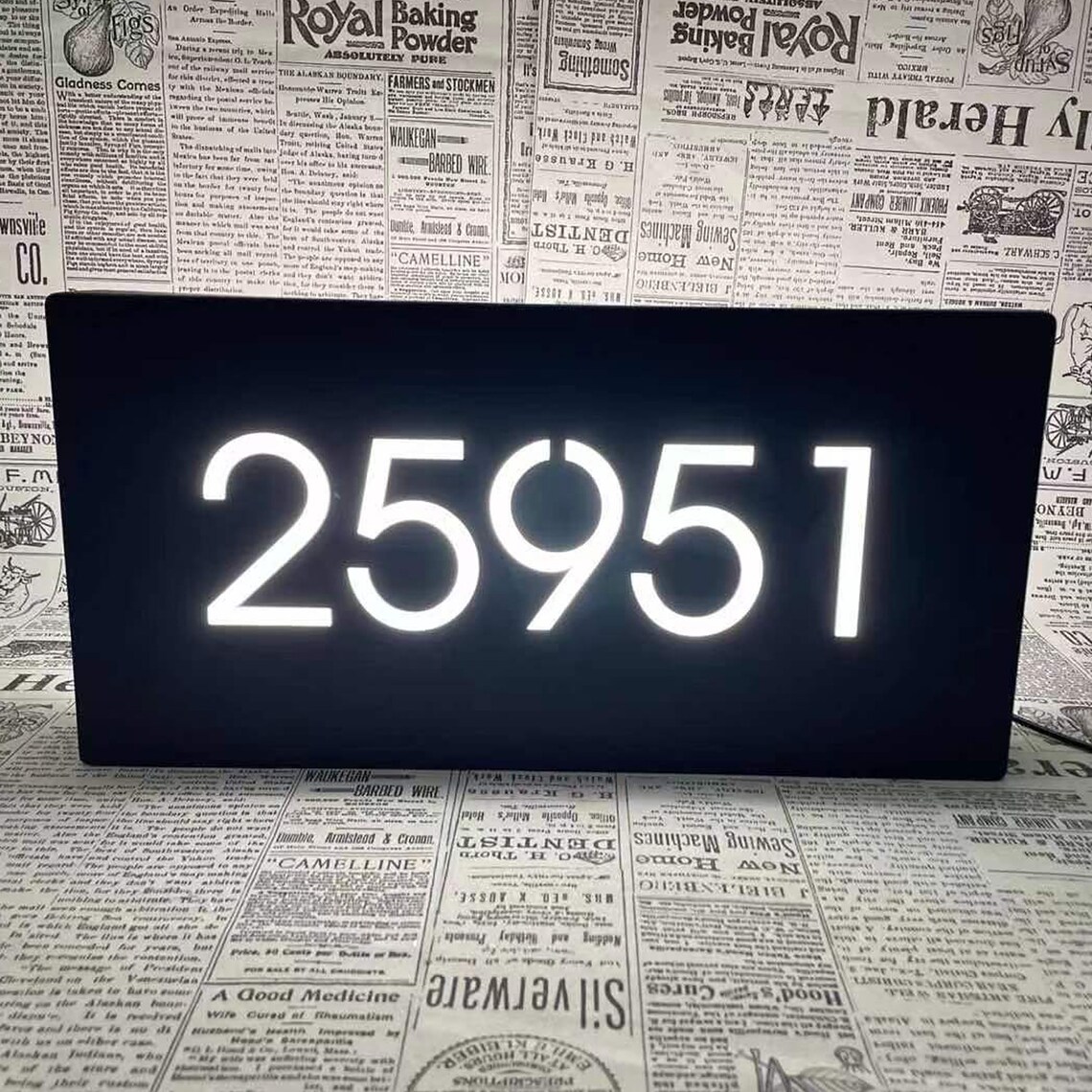 Home Address Numbers Outdoor Logo Sign Light 3D Lighting - Etsy