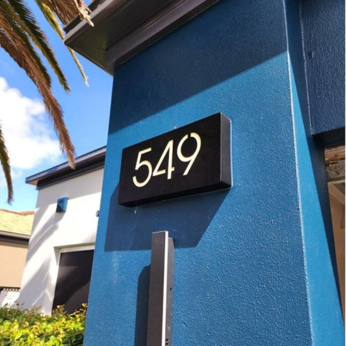 DIY Illuminated House Signmodern House Number Signstreet - Etsy