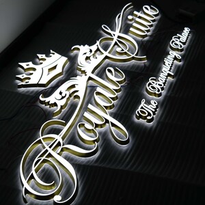 Custom 3D Metal Backlit Sign,modern 3D Business Sign,outdoor Company ...