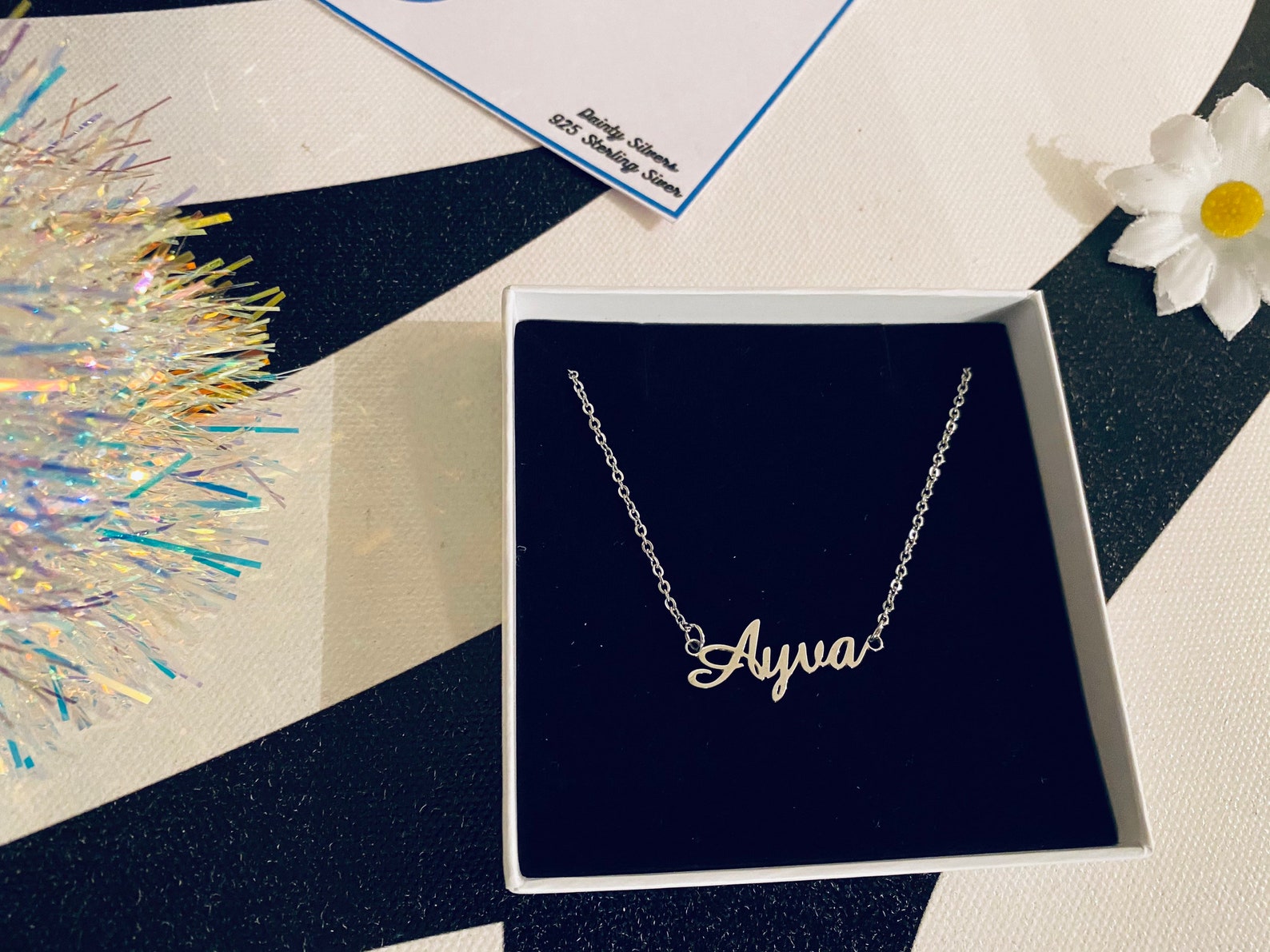 Sterling Silver Name Necklace Custom Name Necklace - Etsy