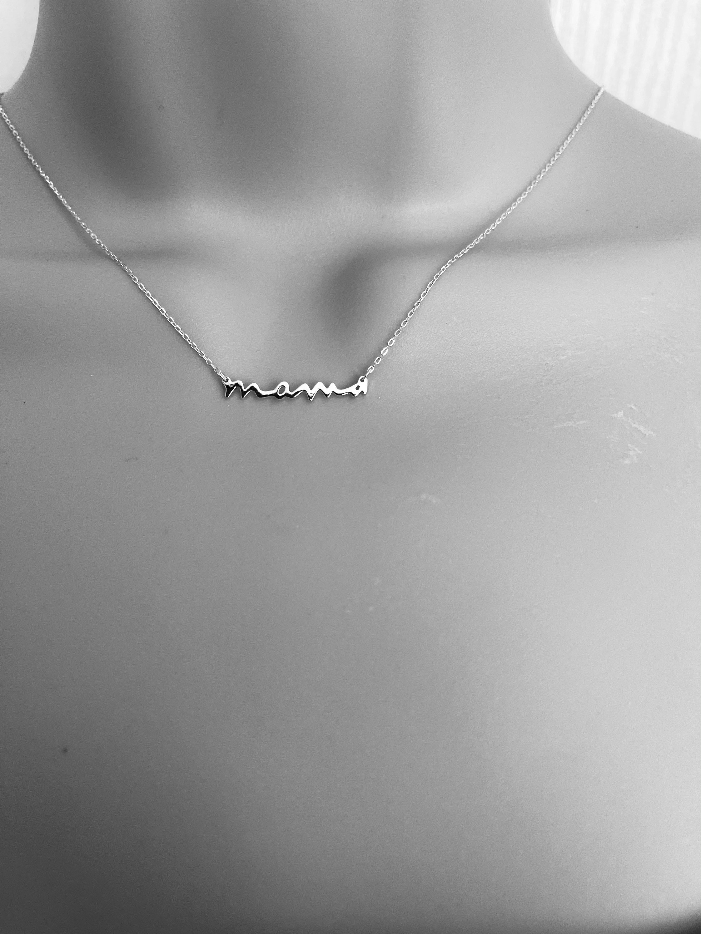 Sterling Silver Name Necklace 14K Gold Chain Custom Name | Etsy