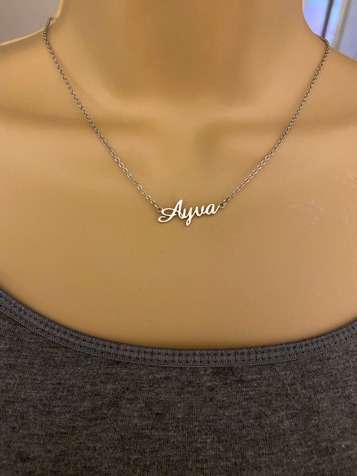 Sterling Silver Name Necklace Custom Name Necklace - Etsy
