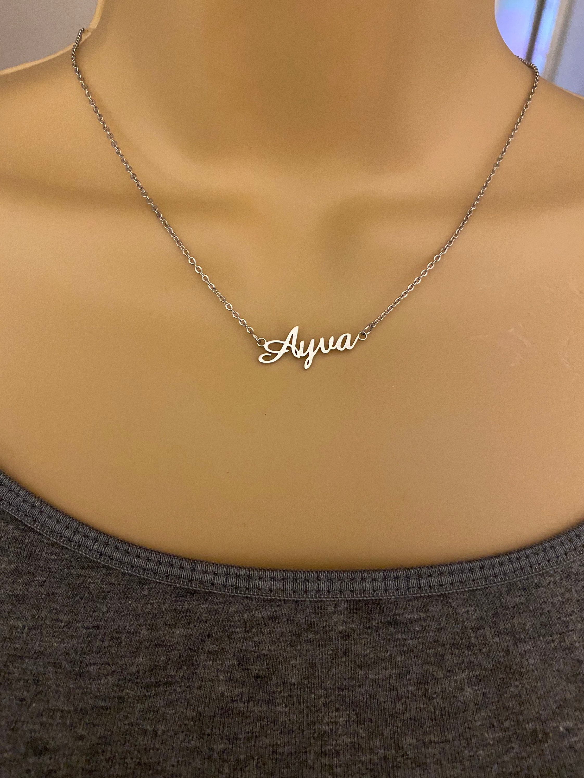 Sterling Silver Name Necklace Custom Name Necklace - Etsy