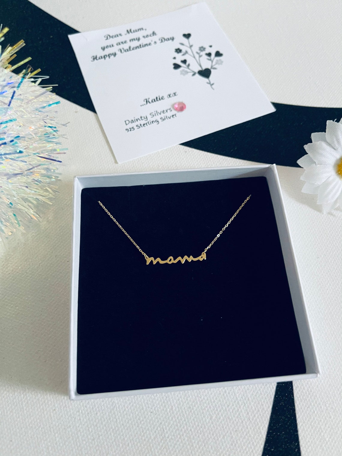 Sterling Silver Name Necklace 14K Gold Chain Custom Name | Etsy