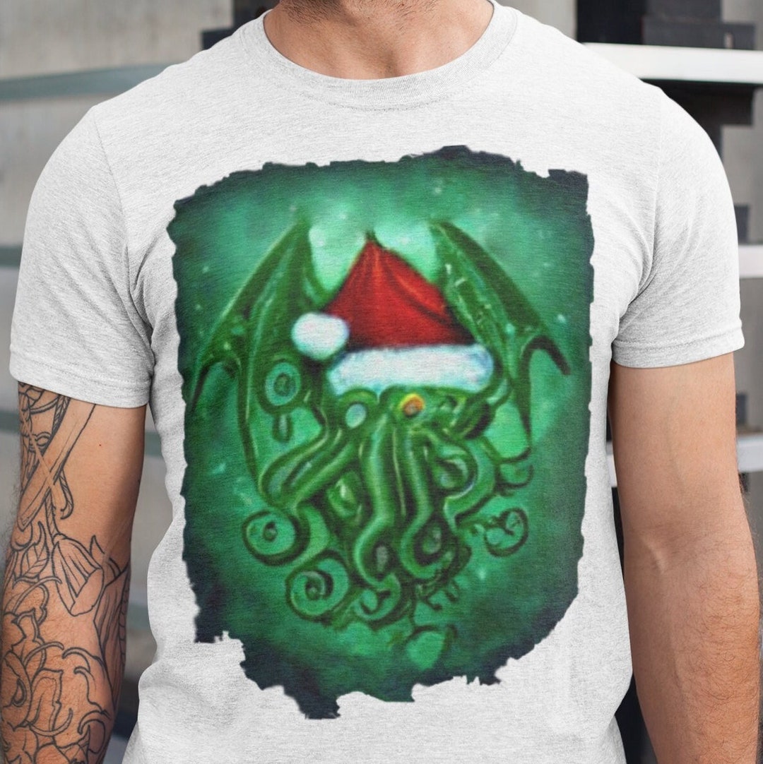 Jolly Old One: Christmas Cthulhu Santa Hat Tee Shirt - Etsy