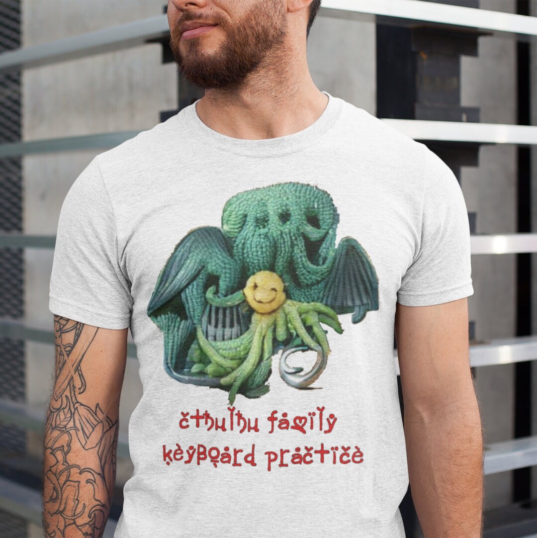 Musical Madness: Cthulhu Family Keyboard Practice T-shirt - Etsy