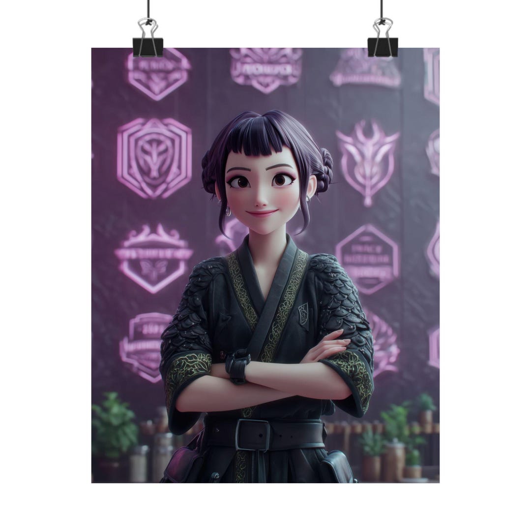 Zoey From K-pop Demon Hunters Poster , Kpop Demon Hunter Art, Huntrix ...