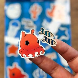 Takko Sticker Sheet || Dumbo Octopus, Kawaii, Cute, Original Art - Etsy