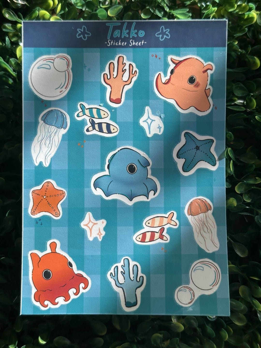 Takko Sticker Sheet || Dumbo Octopus, Kawaii, Cute, Original Art - Etsy