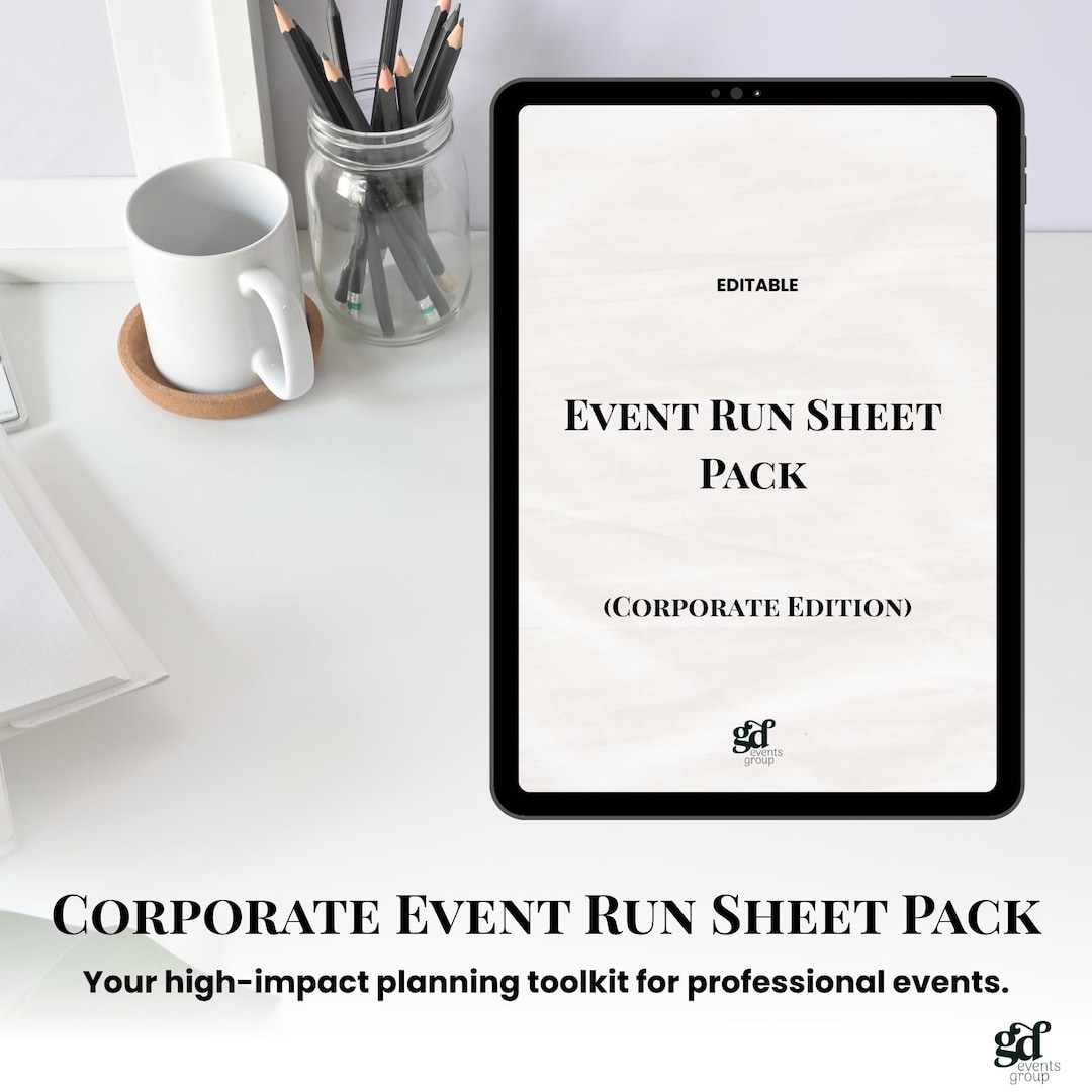 Corporate Event Run Sheet – Professional Planning Template for Strategy ...
