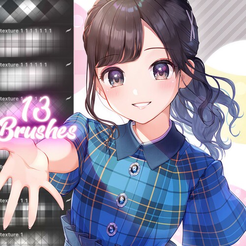 Checkered Anime Texture for Procreate | Etsy