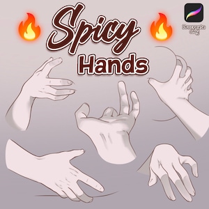 Spicy Hands Brush Pack for Procreate & Stamps for Procreate, Stamps for ...