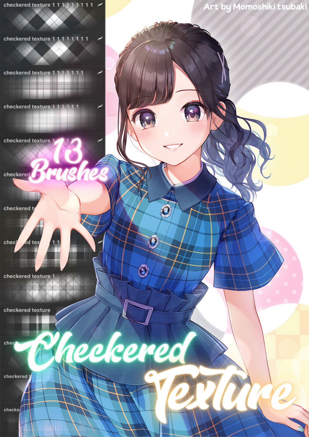 Checkered Anime Texture for Procreate! - Etsy