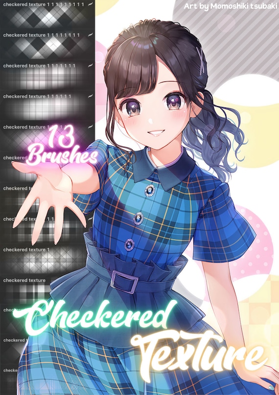 Checkered Anime Texture for Procreate | Etsy