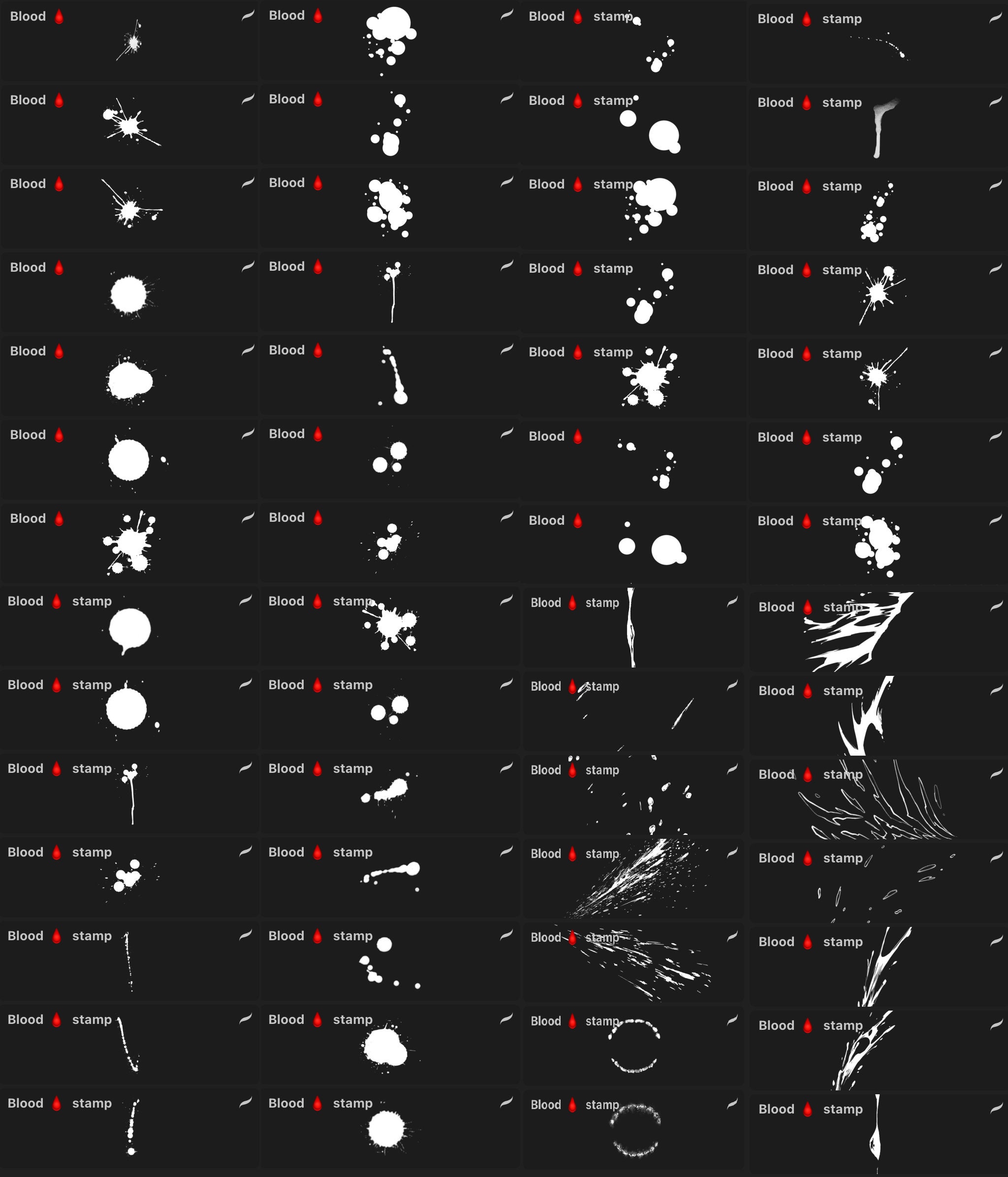 Anime Blood Brush Pack for Procreate - Etsy Canada