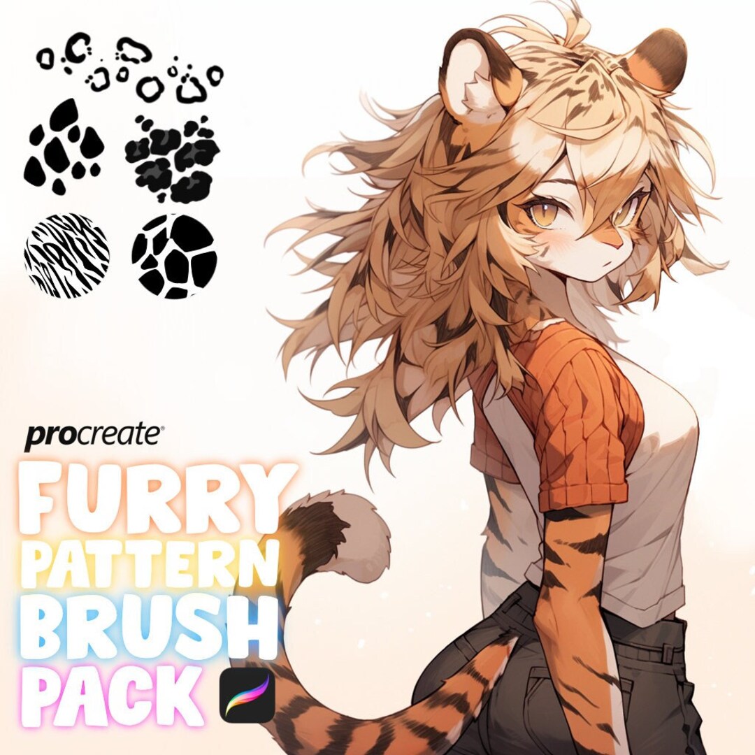 Furry Pattern Brush Pack for Procreate! - Etsy