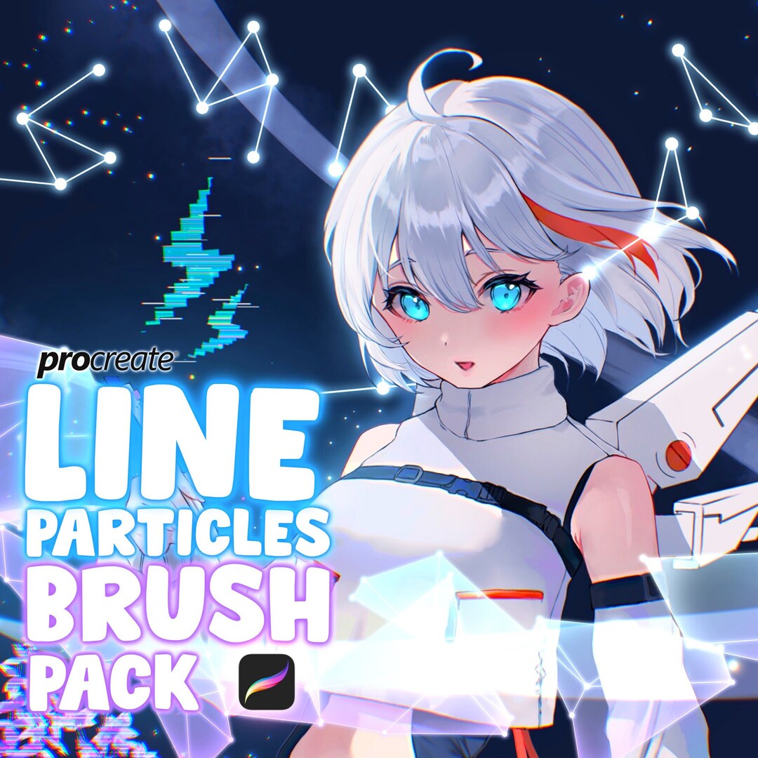 Anime Line Particle Brush Pack for Procreate! - Etsy