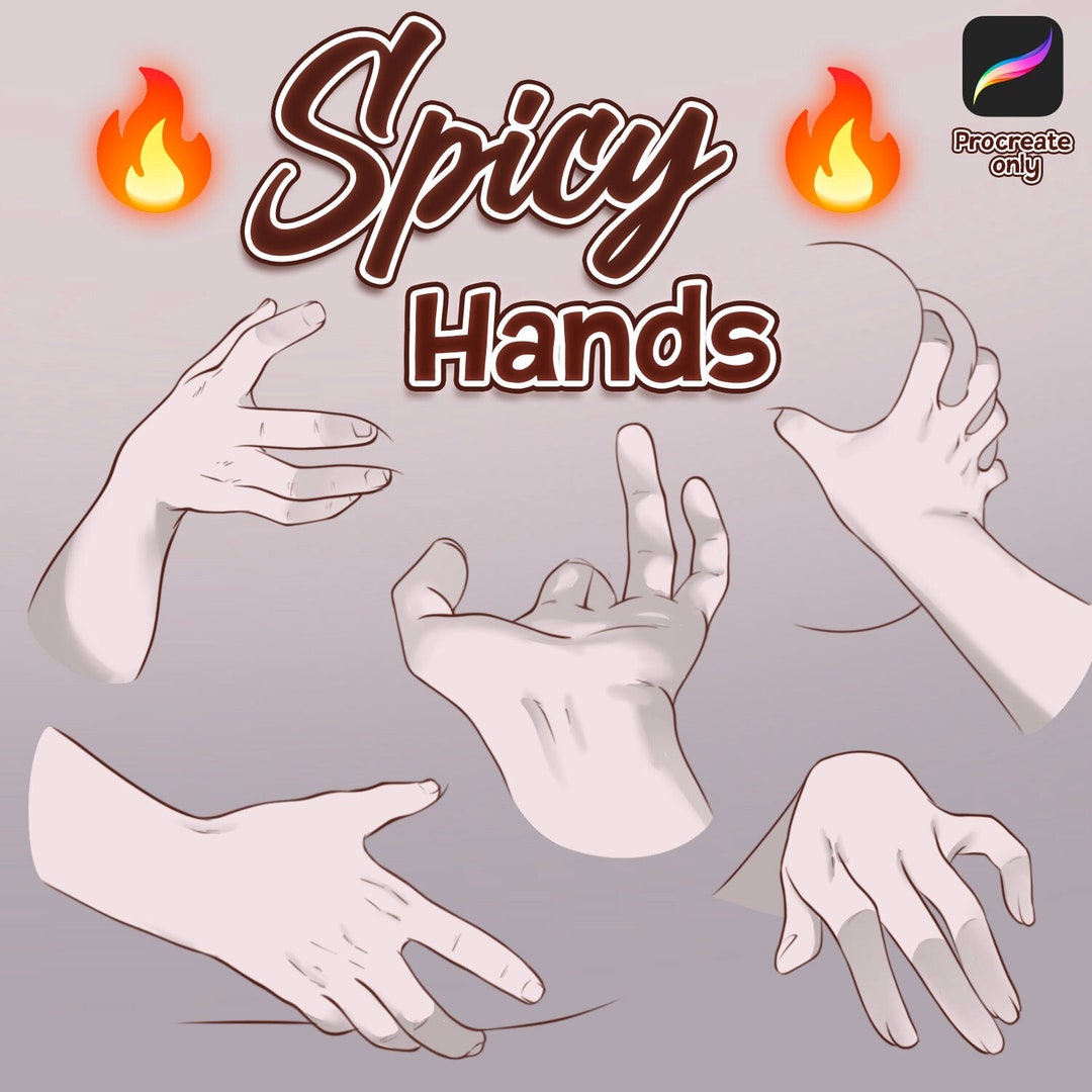 Spicy Hands Brush Pack for Procreate & Stamps for Procreate, Stamps for References, Erotic Hands ...