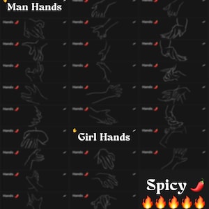 Spicy Hands Brush Pack for Procreate & Stamps for Procreate, Stamps for ...