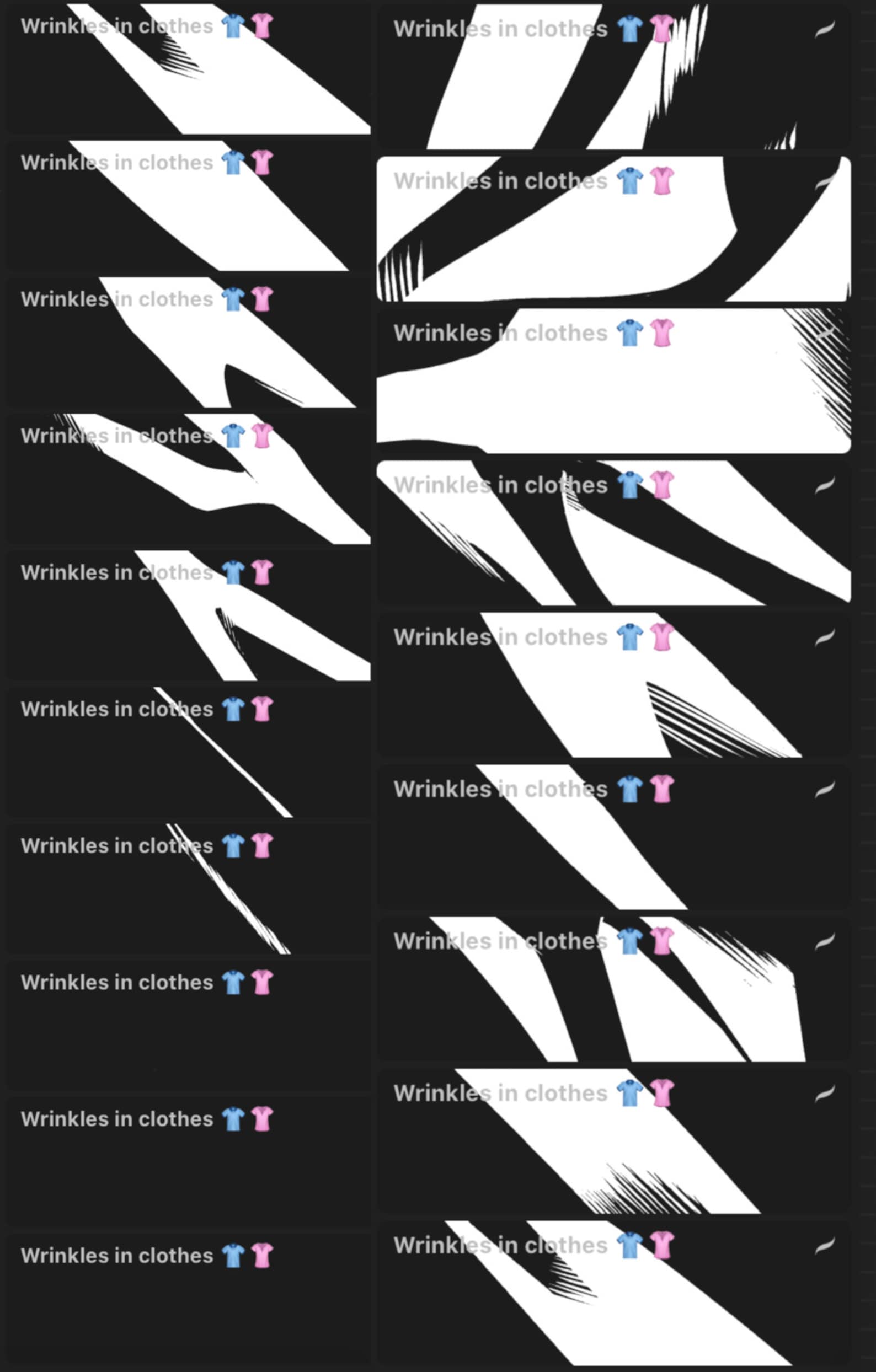 Anime Clothes Folds Brush Pack for Procreate - Etsy