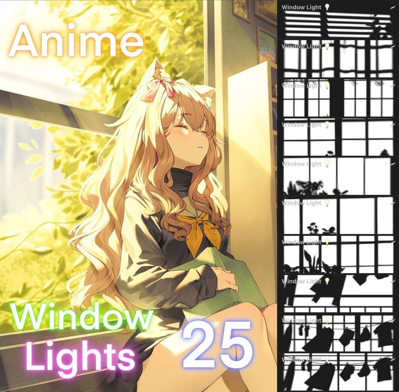 Anime Windows Light & Shadow Brush Set for Procreate - Etsy