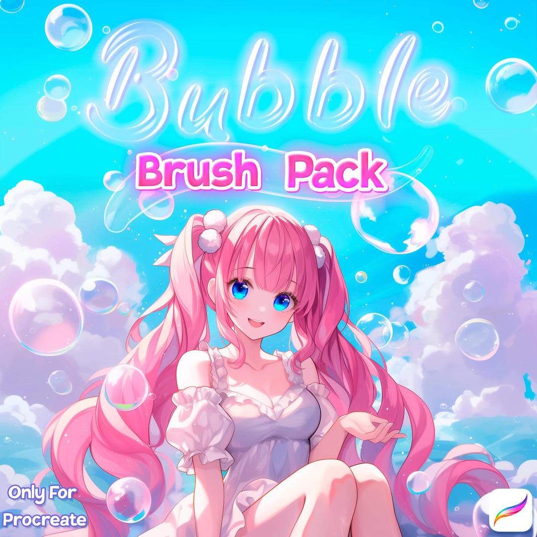 12 Bubbles Procreate Brushes, Bubble Cluster, Bubbles Stamps for ...