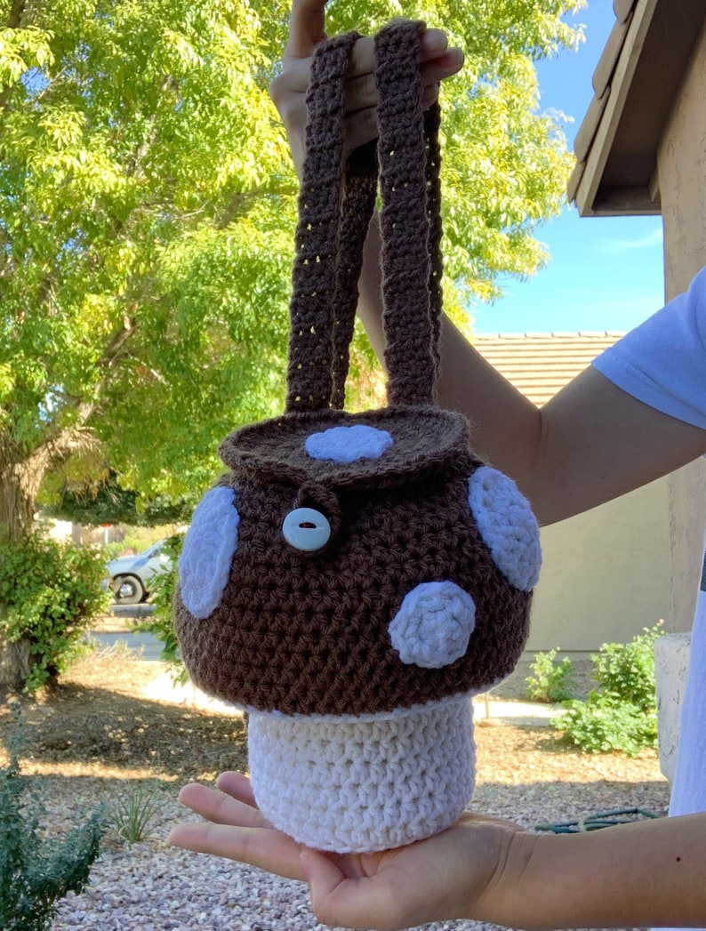 Crochet Mini Mushroom Backpack - Etsy