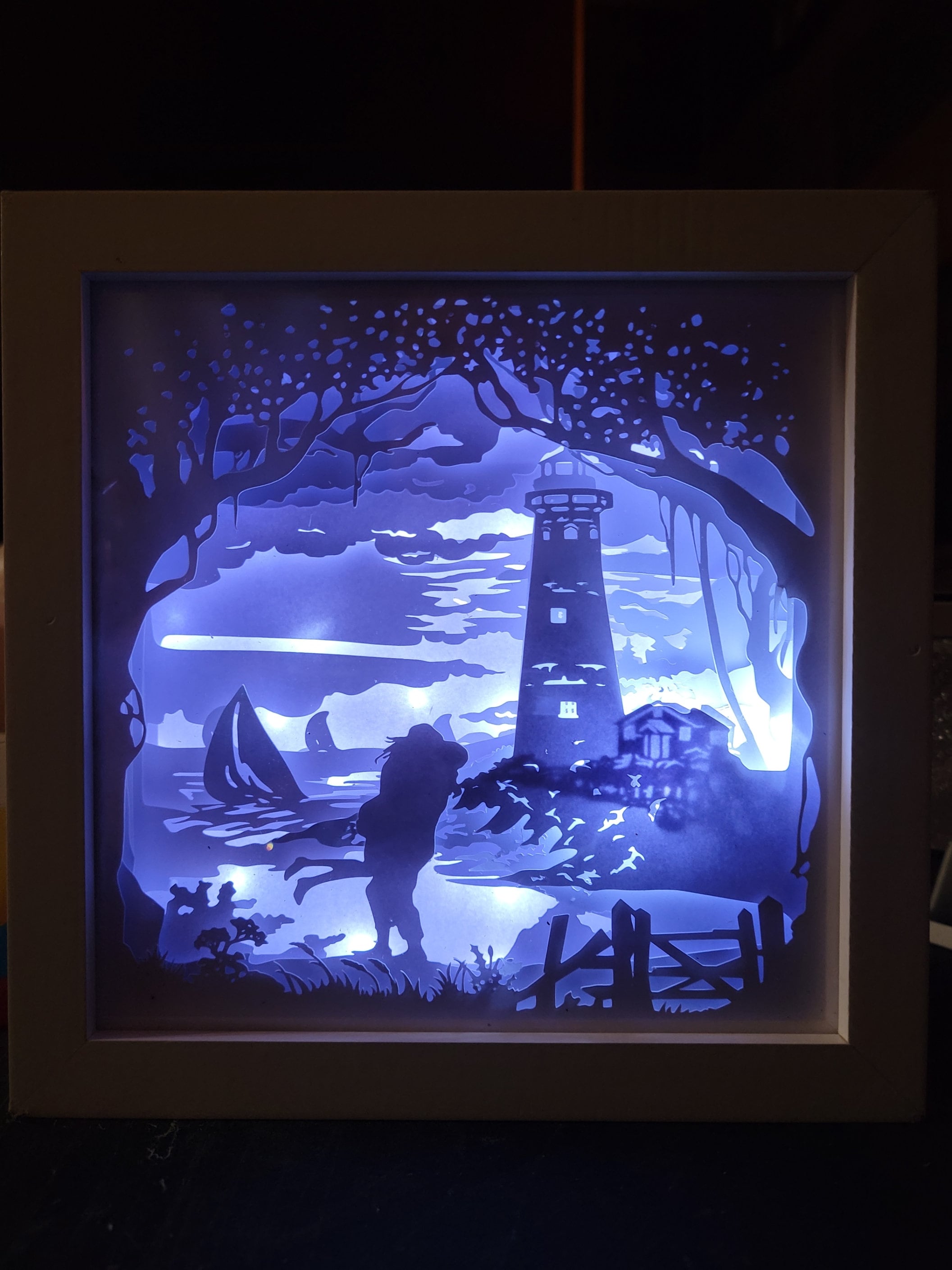 3D Papercut Lighted Shadow Boxes - Etsy