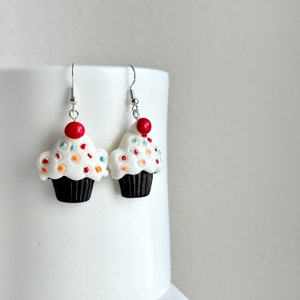 Handmade Resin Cupcakes Earrings, Cute Cake Earrings, Cupcake Jewelry ...