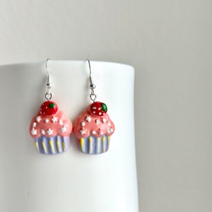 Handmade Resin Cupcakes Earrings, Cute Cake Earrings, Cupcake Jewelry ...