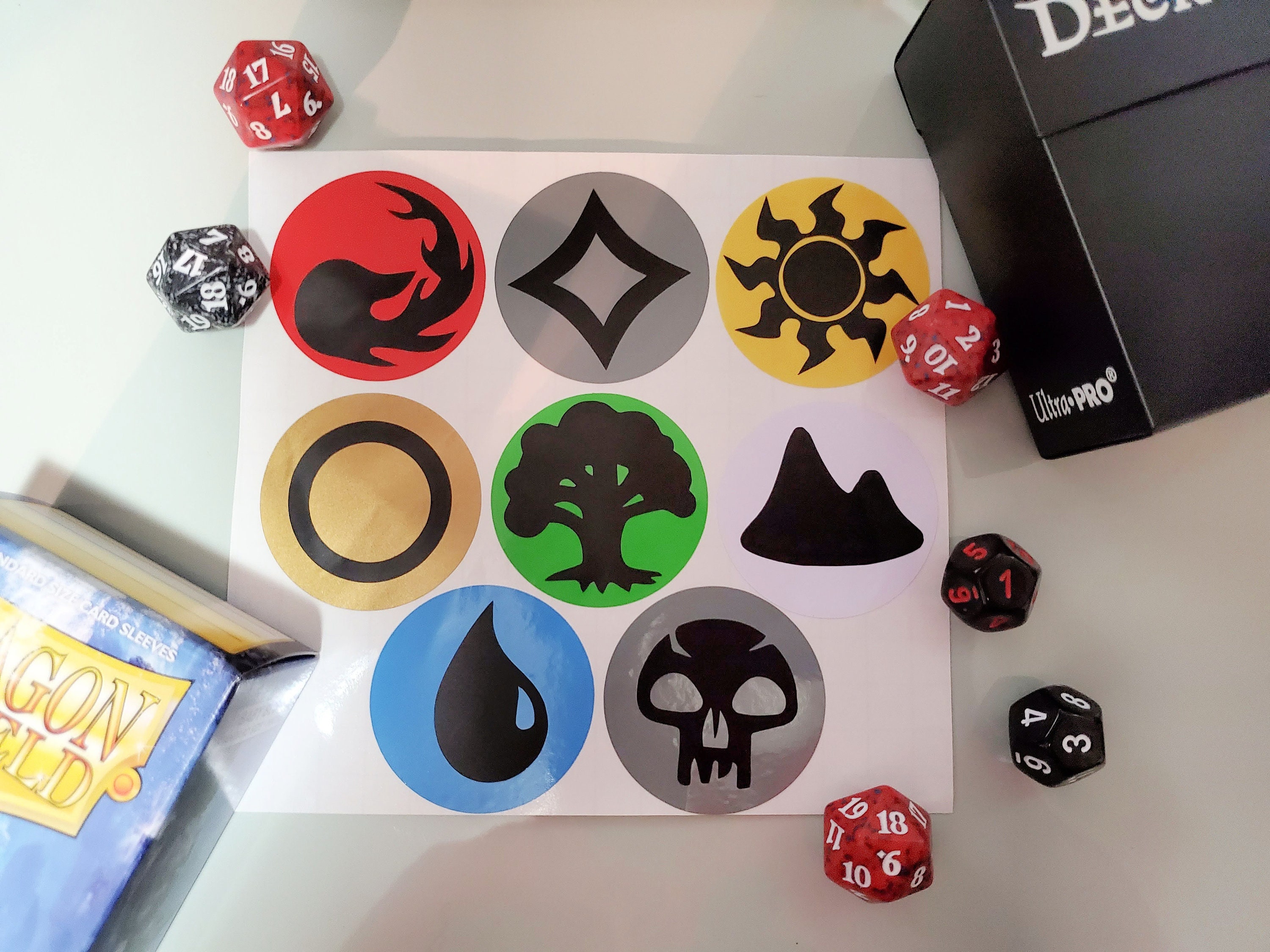 Mana And Guild Symbols Mtg Decal Stickers Collection Etsy