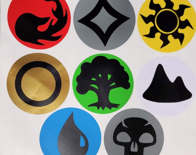 Magic the Gathering Mana Stickers / Decals - Individual - Etsy